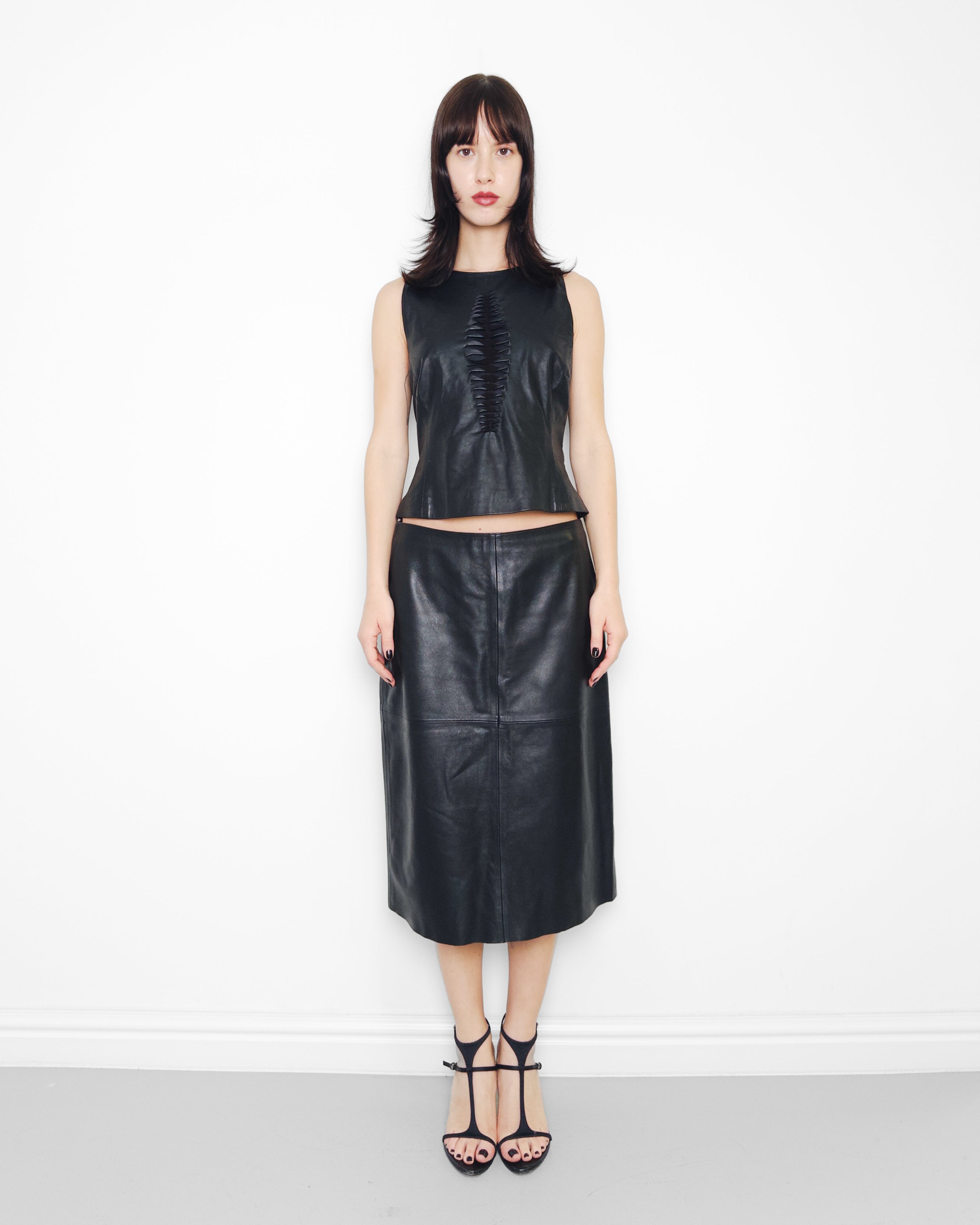 Emporio Armani 90's leather two piece – West Archive